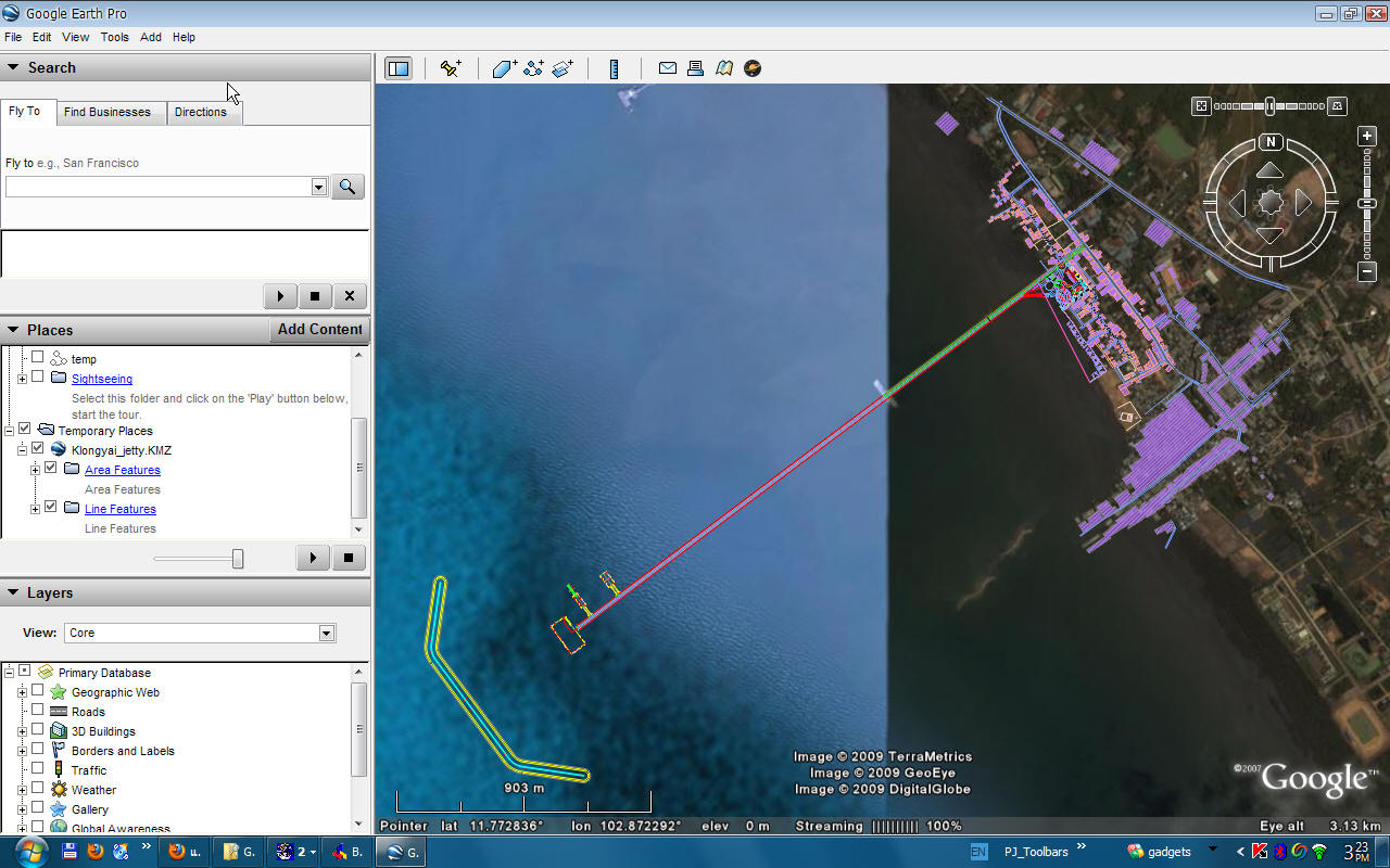 How to import Vector file (DWG/Shape file) to Google Earth. – Prajuab ...